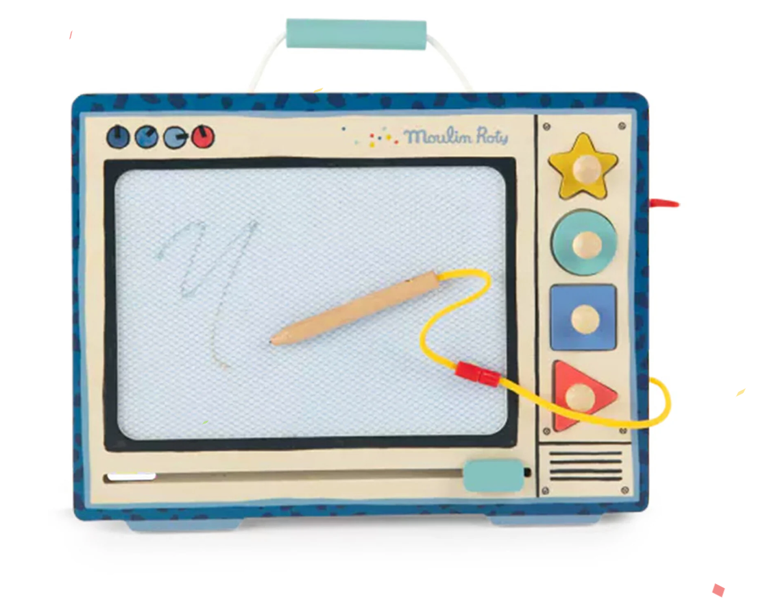 Télé ardoise magnétique - Puce & Pilou - Moulin Roty – LePalaisBulles